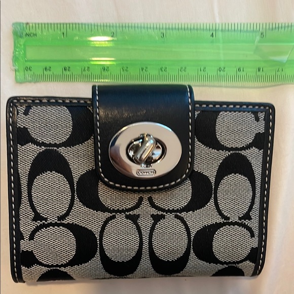 Coach | Bags | Vintage Coach Black And Gray Wallet | Poshmark